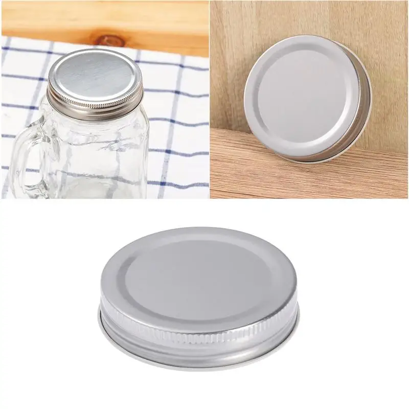 4pcs Sealing Metal Caps Leakproof Tin Lids Mason Jar Cover for Wide ...
