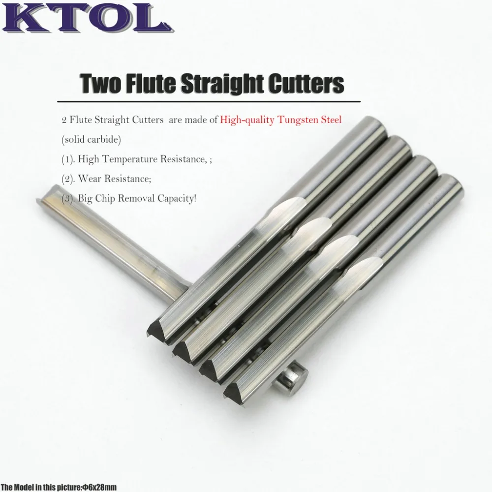5pcs-6-28mm-2-Flute-Tungsten-Carbide-Milling-Cutter-Straight-CNC-Router ...
