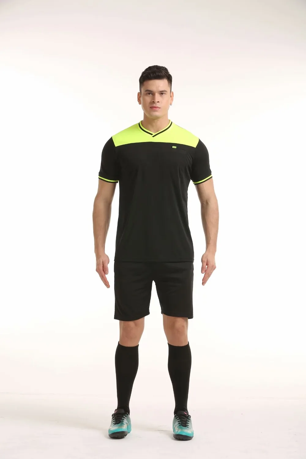 Soccer Sets Referee Jerseys Kit V neck Football Professional ...