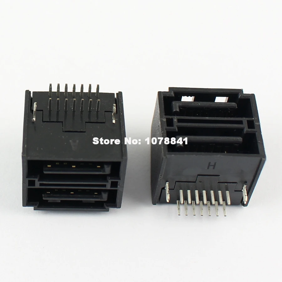 5pcs Sata Type A 7 Pin Right Angle Double Row DIP Male Connector For ...