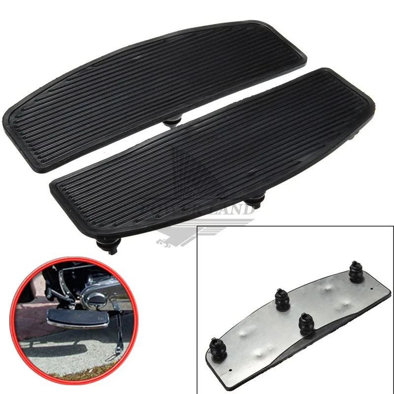 Universal Motorcycle Steel Front Rubber Rider Insert Floorboard ...