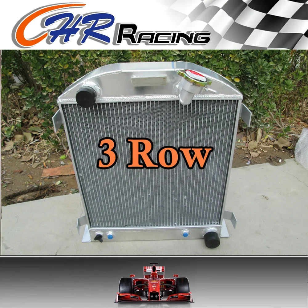 for 1932 FORD CHOPPED CHEVY ENGINE All Aluminum Radiator 3rows|engine ...