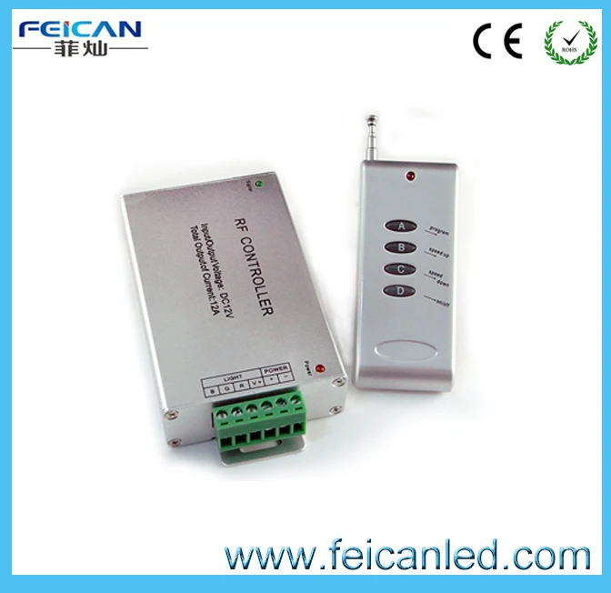 Free Shipping Wireless 12A RF RGB Remote 4Keys Controller for 5050 3528 ...