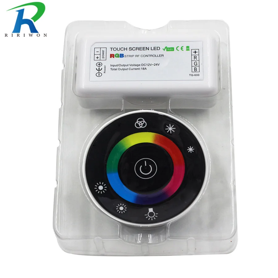 RF Remote controller LED Touch Round RGB Controller DC12V DC24V RF ...
