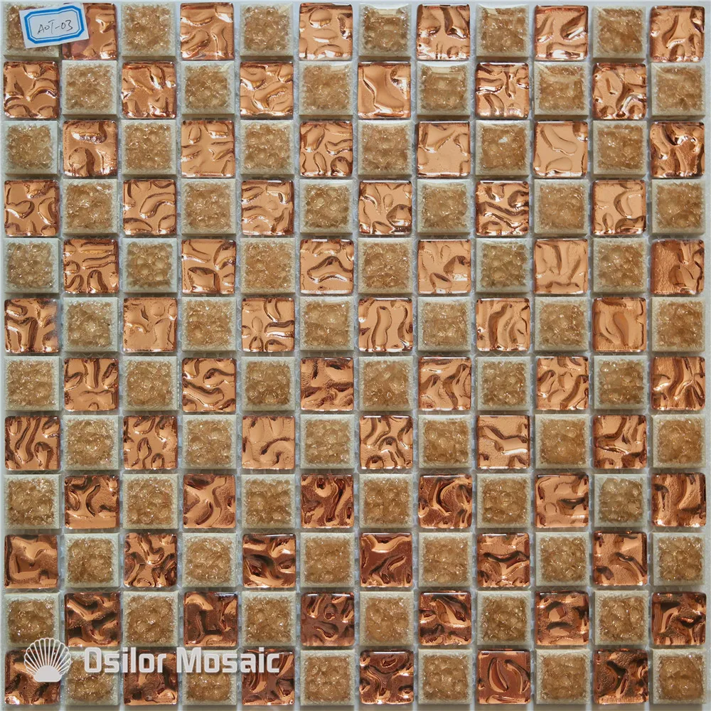 Buy Free Shipping Golden Ceramic Mosaic Tile Glass