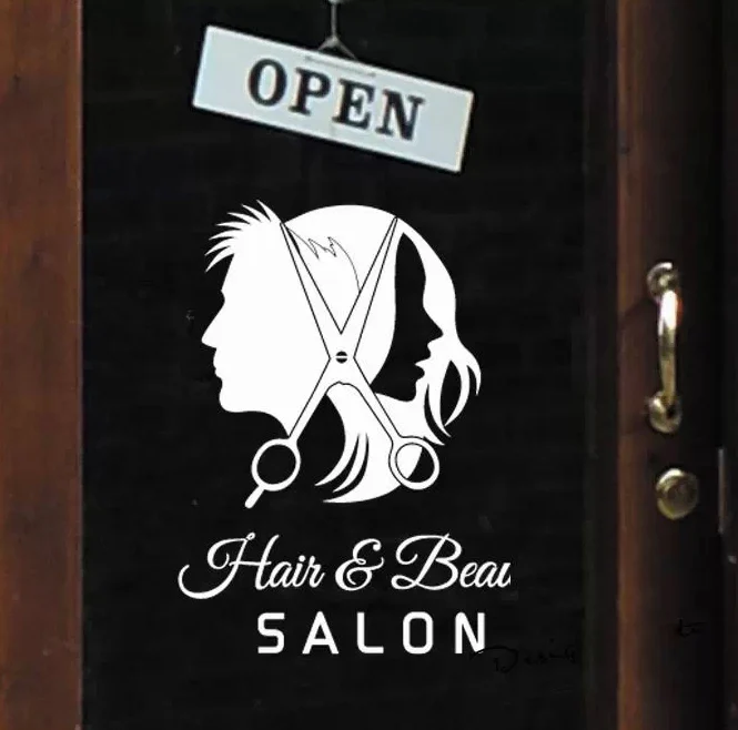 Hairdressing shop dedicated window glass wall decal sticker barber shop ...