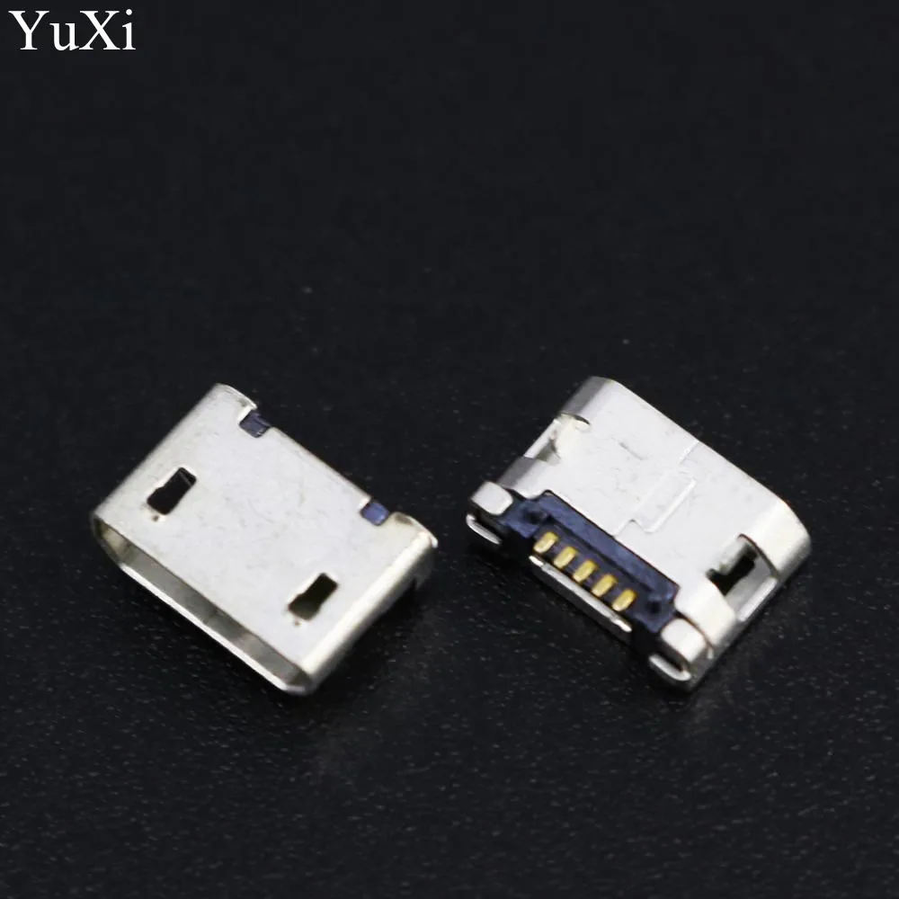 Conector hembra Micro USB G19 de 5 pines para teléfono móvil, toma de carga Micro USB de boca ...
