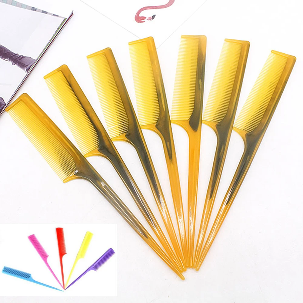 Beef Tendon Sharp Tail Barber Comb Long Handle Plastic Horn Comb Hair ...