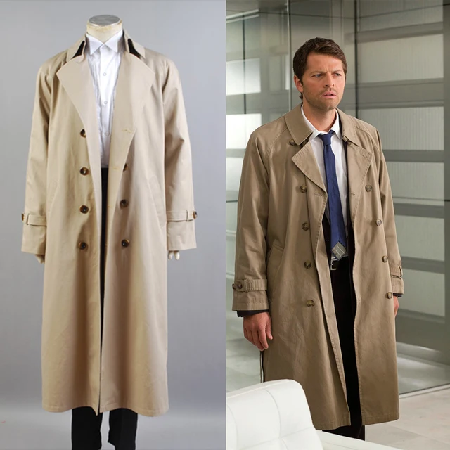 Aliexpress.com : Buy Supernatural Castiel Twill Trench Coat Costume For ...