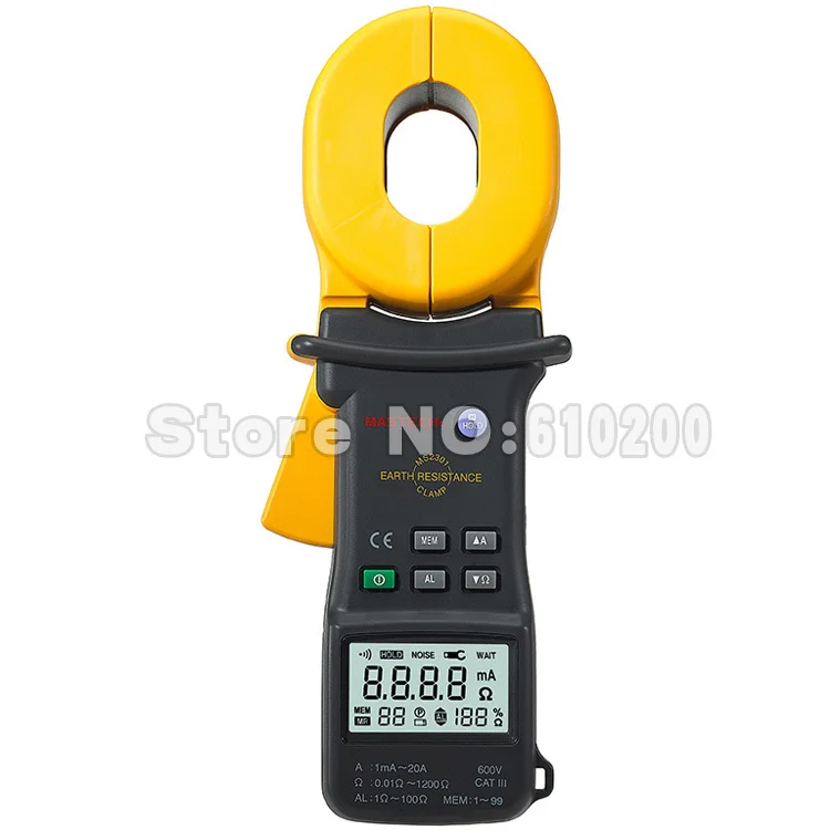 MASTECH MS2301S Clamp Meter Ground Resistance Tester Resistance ...