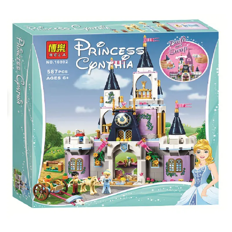벨라 공주 Cinderella '의 꿈 성 Building Kit Compatible Legoings 41154 Building ...