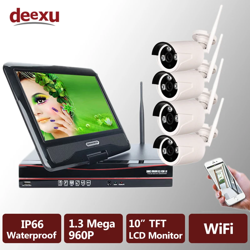 Aliexpress.com : Buy 10inch LCD Monitor 4CH NVR Security Kit 960P ...