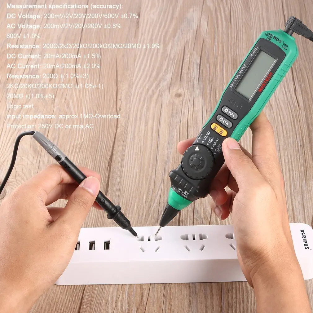 Newest Pen Type Meter Digital Multimeter Auto Range Logic Level Test ...