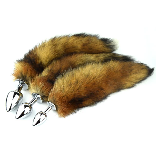 Fox Tail Butt Plug Metal Anal Plug Fire Fox Tails Sex Anal Toy Sex Game Erotic Role Play Toy In