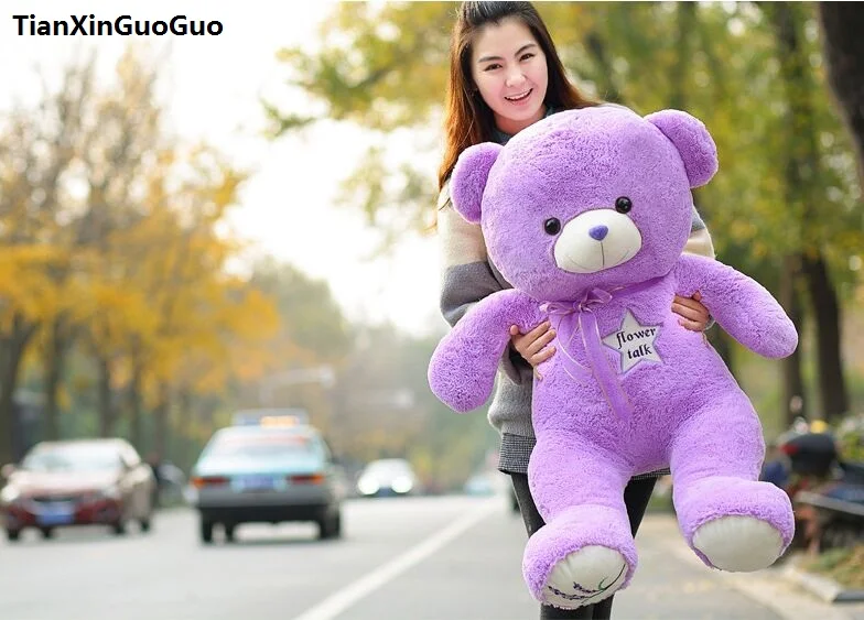 Peluche relleno de 120cm, oso de peluche morado, muñeco suave, almohada ...