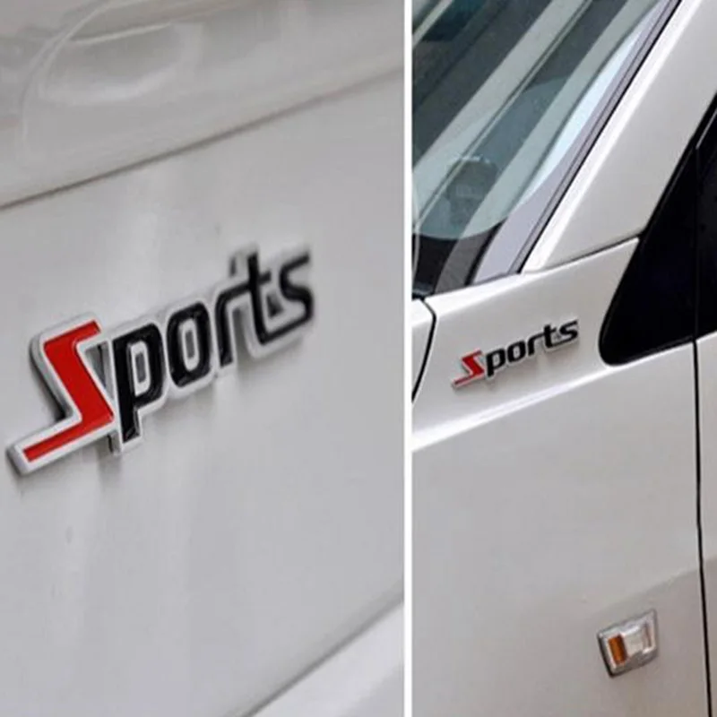 Sport Version Metal Car Sticker Labeling Sports Word letter 3D Chrome ...