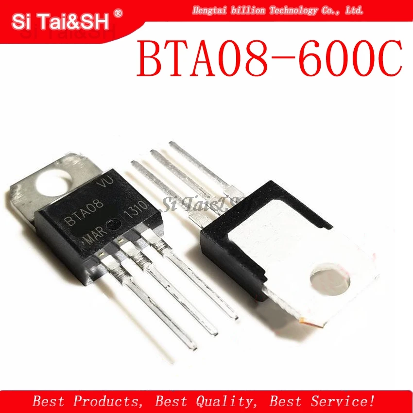 10PCS BTA08 600C TO 220 BTA08 600 TO 220 BTA08 08 600C new and original ...