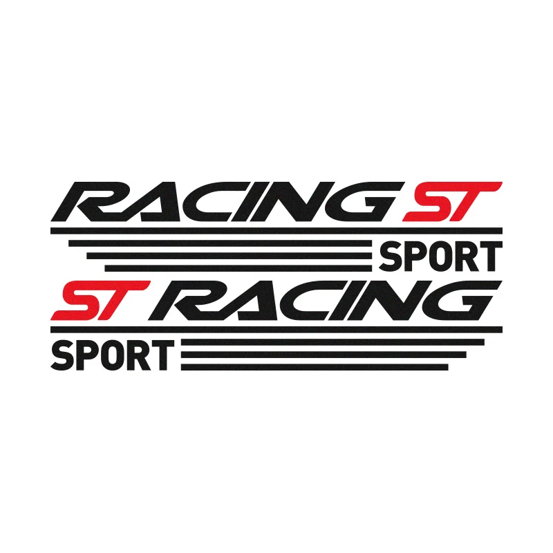 1 Pair Customization ST RACING Rearview Mirror Stickers Decal Car ...