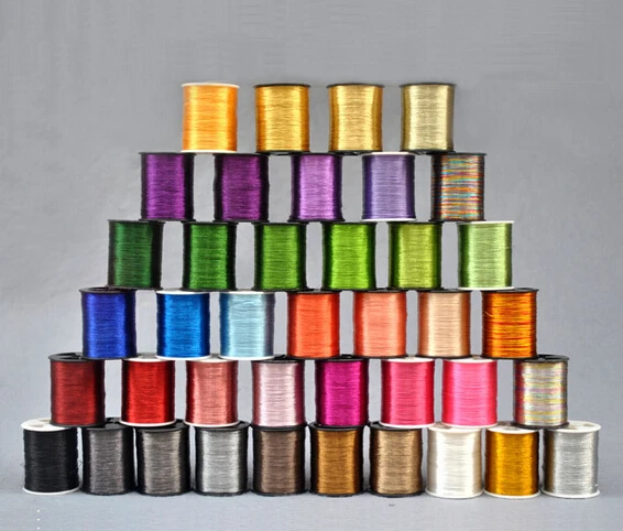 Free Shipping 40 different colors spools metallic thread embroidery ...