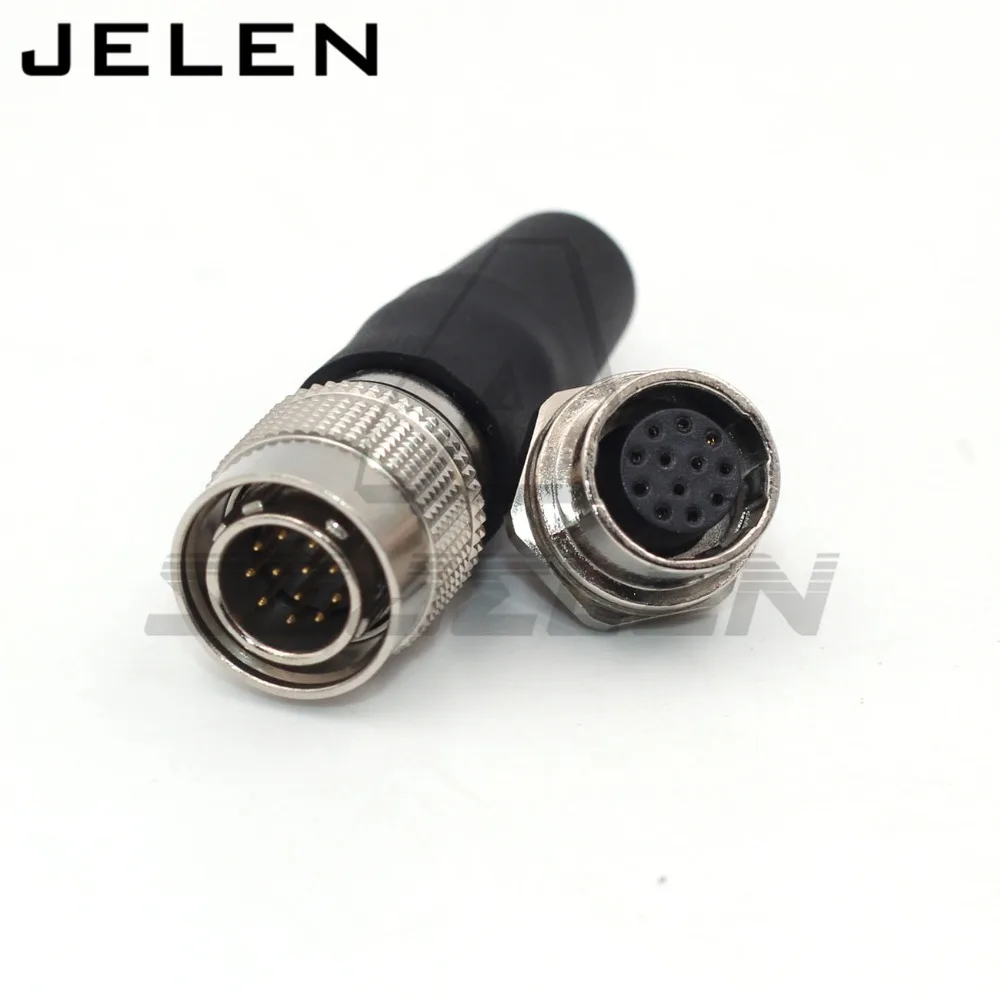 Industrial camera connector, automation connector plug socket, hirose connector 12pin plug ...