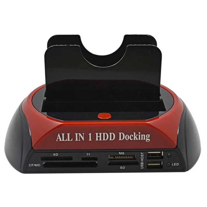 Multifunctional HDD Docking Station Dual USB 2.0 2.5/ 3.5 Inch IDE SATA ...