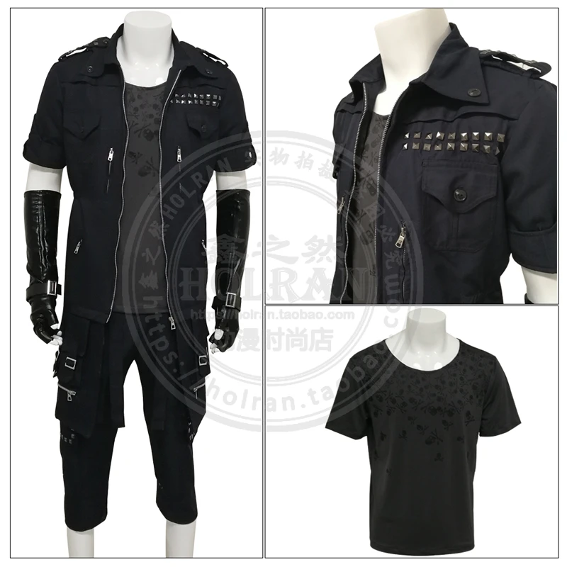 Kaus Pria FINAL FANTASY XV Noctis Lucis Caelum Setelan Seragam Kostum ...