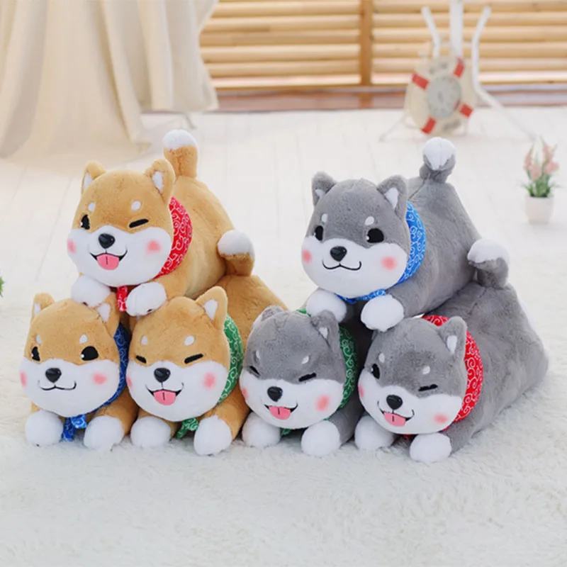 1pc 60/95cm 6 Patterns Plush toy cute simulation Shiba Inu Peluche ...