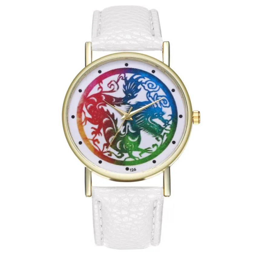 Aliexpress.com : Buy Women Colorful Dragon Watches Relojes Mujer ...