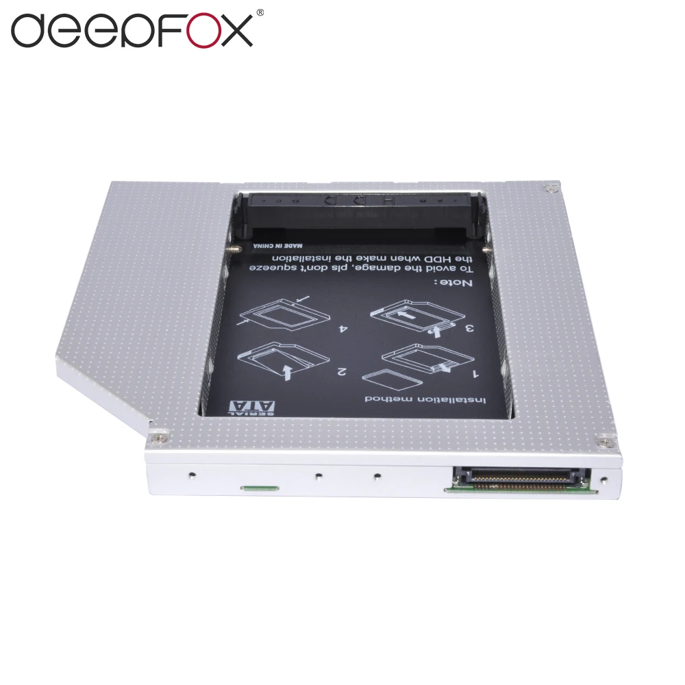Deepfox New 12.7mm Universal Aluminum Alloy 2nd HDD Caddy IDE to SATA 2 ...