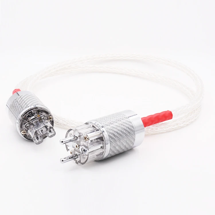 Hi-End-8ag-8core-Twist-Silver-plated-OCC-Power-Cable-Carbon-fiber-EU ...