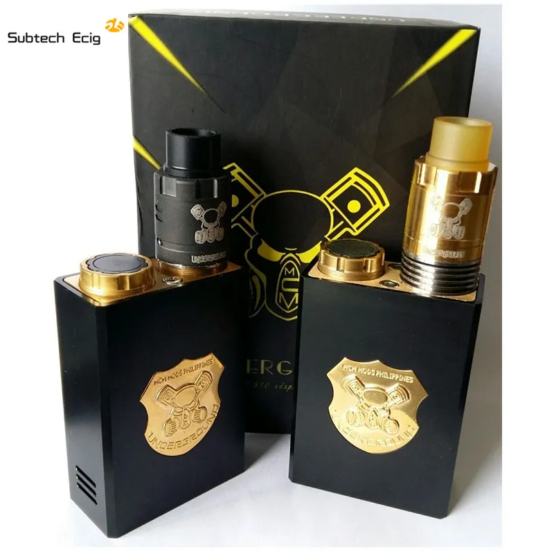 Vaporizer Underground Box Mod Kit Mech Mod Gold Black Colors Fit 18650 ...