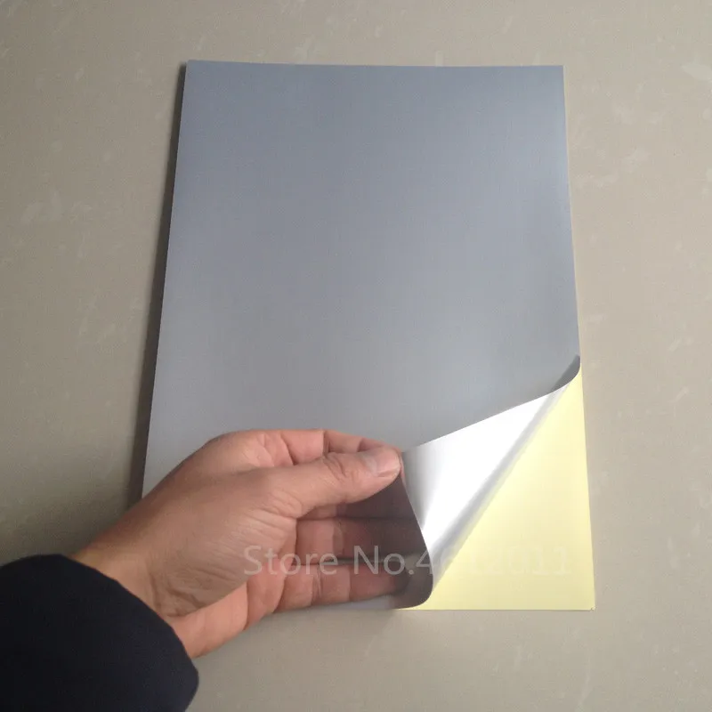 50-Sheets-A4-Waterproof-PET-UV-Coating-Silver-Film-Self-Adhesive ...