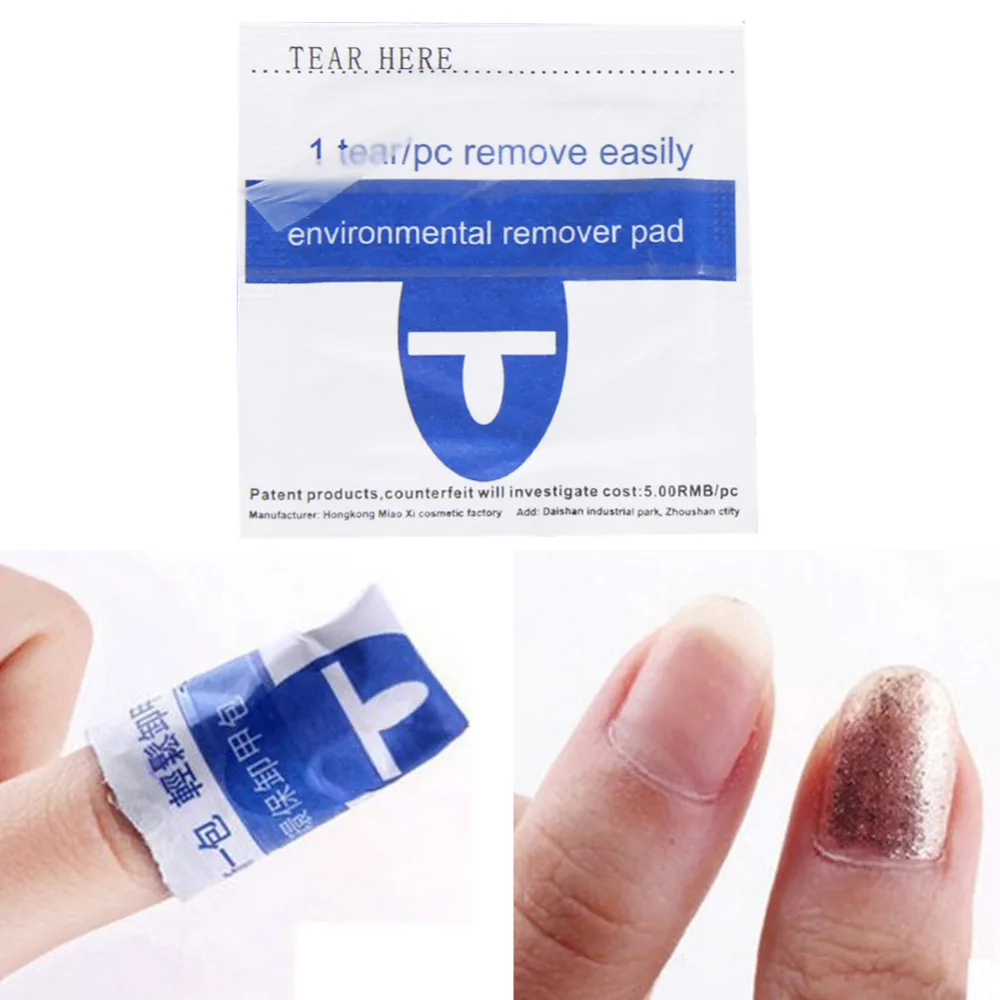 200pcs/set Nail Art Cleaner Acetone Sponge Nails Cleaning Removal Wraps ...