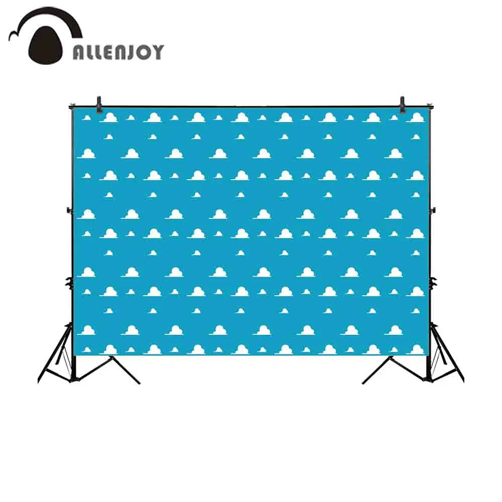 Allenjoy Photography Background Blue Sky Cloud Cartoon Party Backdrop Photo Portrait Shoot Props ...
