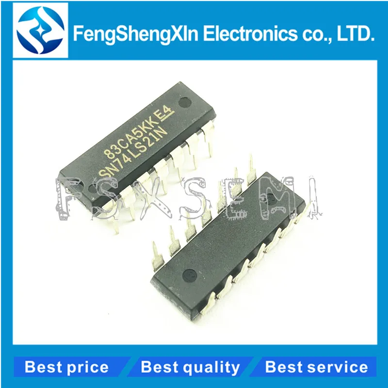 100pcs/lot 74LS21 SN74LS21N HD74LS21P SN74LS21 DIP 14 Dual 4 input ...
