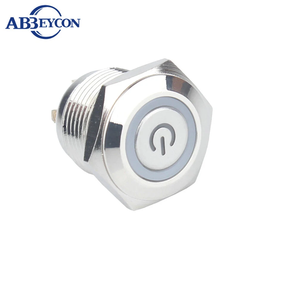 16mm Momentary Ring And Power Symbol And Ring Led Lighting Switch 4 Pin ...