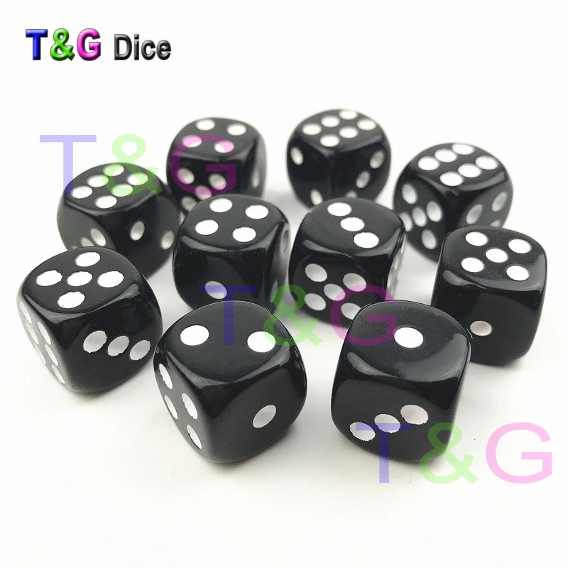 10pcs/Set T&G 16mm Rounded Corner Playing Standard Dice 6 Sided for ...