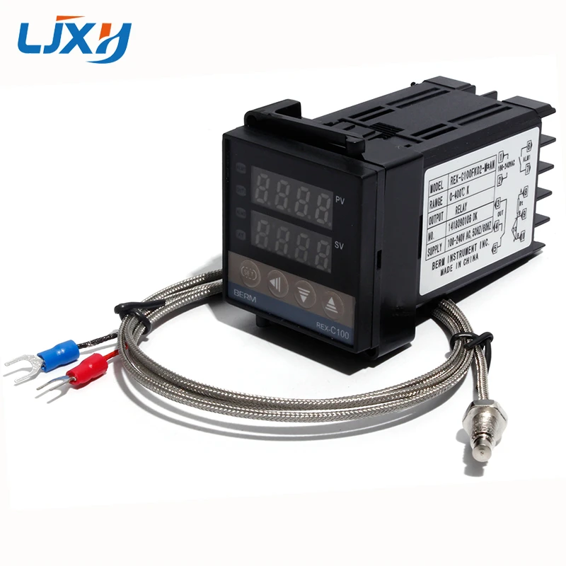 Ljxh Relay/ssr Output Rex-c100 Pid Thermostat Temperature Controller 100-240vac With 1m M6 ...