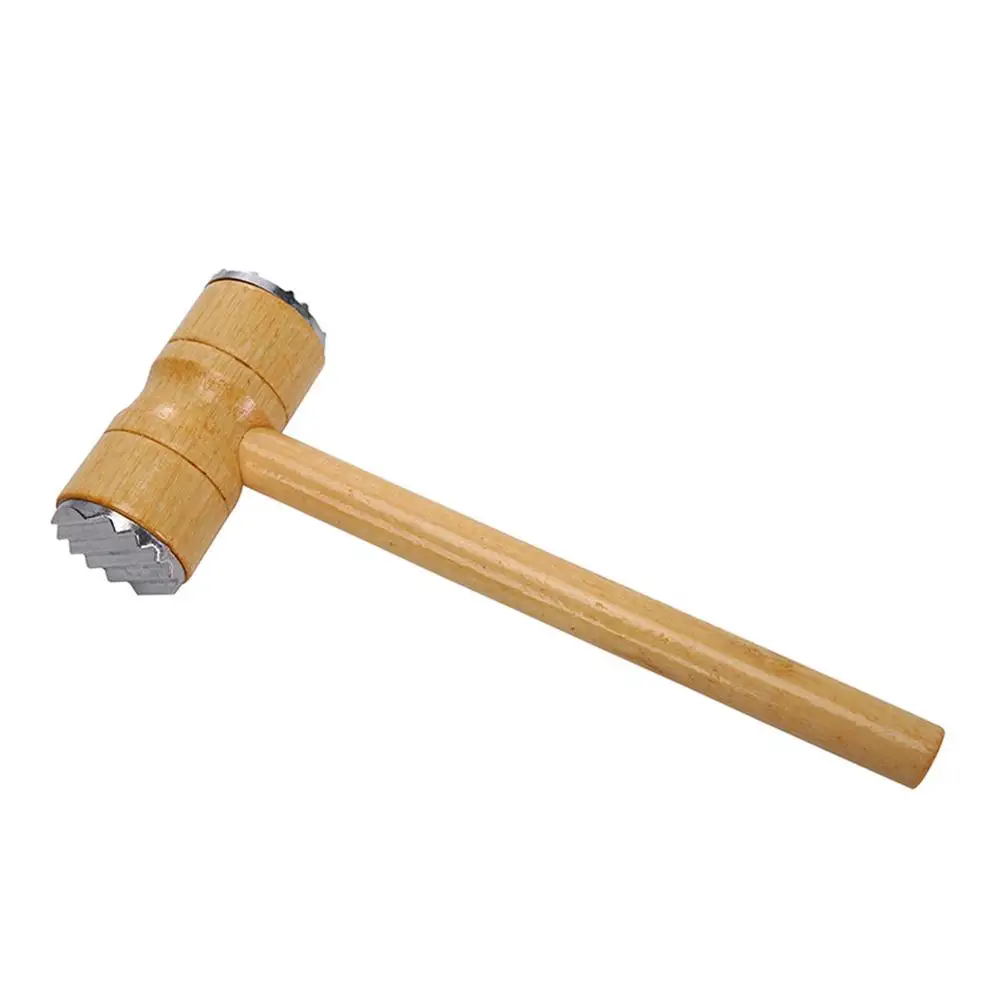 Wooden Double Sided Meat Hammer Tender Meat Hammer Steak Tools Pork
