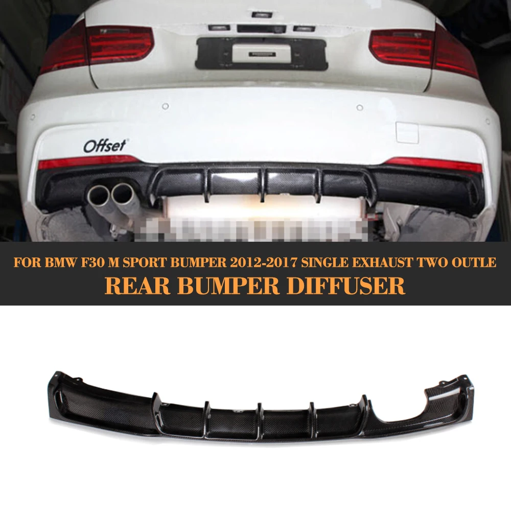 Carbon Fiber Car Rear Bumper lip spoiler Diffuser for BMW 3 Series F30 ...
