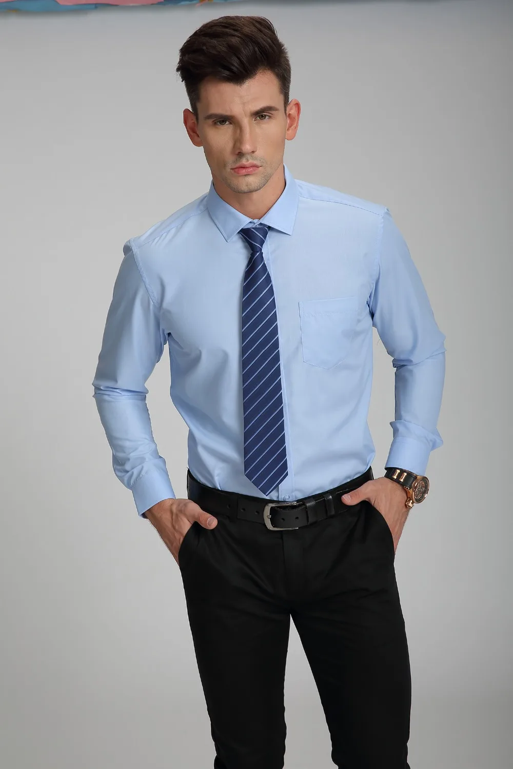 Mens Luxury French Cuff Solid Dress Shirts Spread Collar Long Sleeve Mens Luxury French Cuff Solid Dress Shirts Spread Collar Long Sleeve