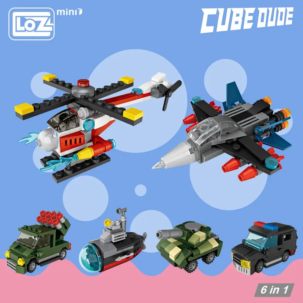 LOZ Mini Blocks Military Police Car Vehicles Elicopter Fighter Tank ...