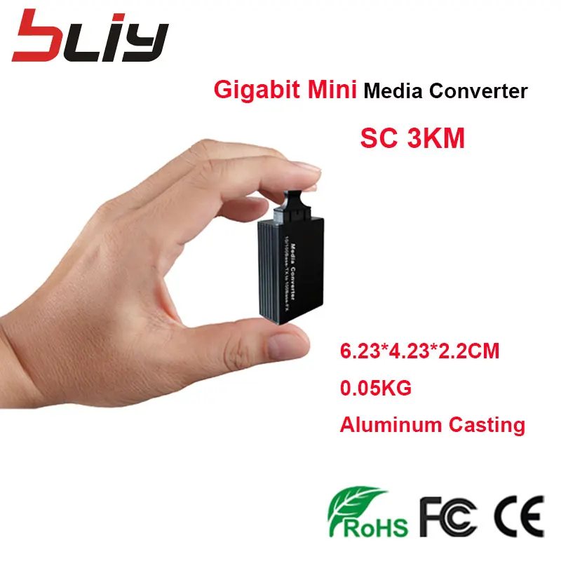 gigabit mini fiber switch FTTH fibra optica media converter SC fiber ...