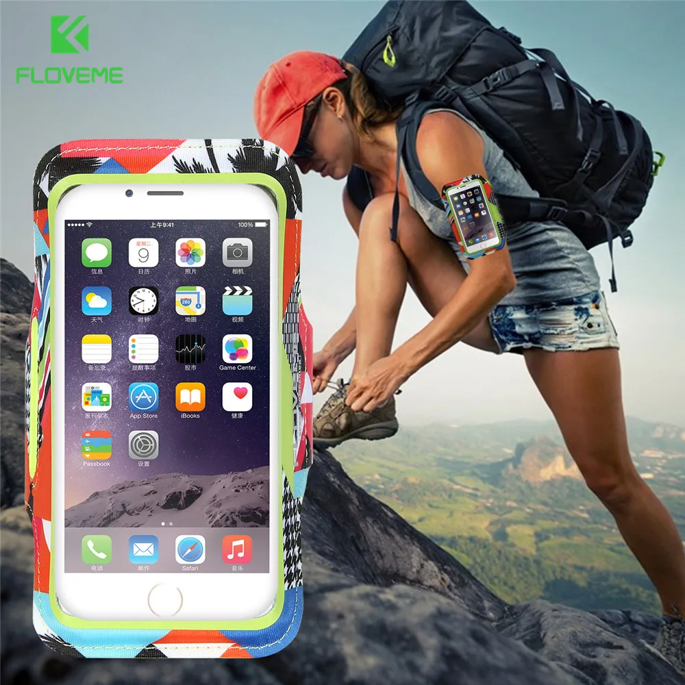FLOVEME Sport Running Arm Band Case For iPhone 8 Outdoor Printed ...