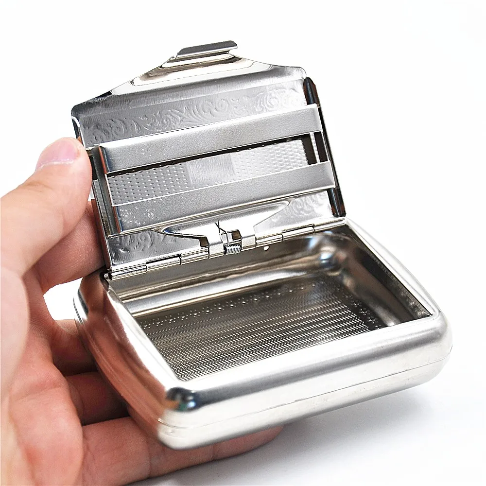 COURNOT 1PC Metal Tobacco Box Storage Pocket Size (100*65mm) Cigarettes ...