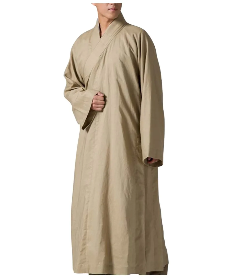 ZanYing Buddhist Monk Robe Meditation Religion Gown Linen Flax ZYS30