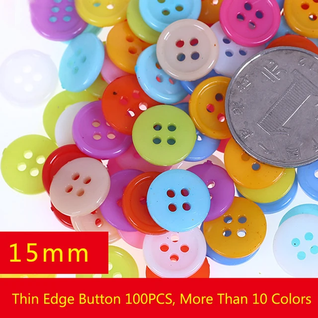 100pcs Mini Plastic Buttons Kids DIY Craft Toys for Children ...