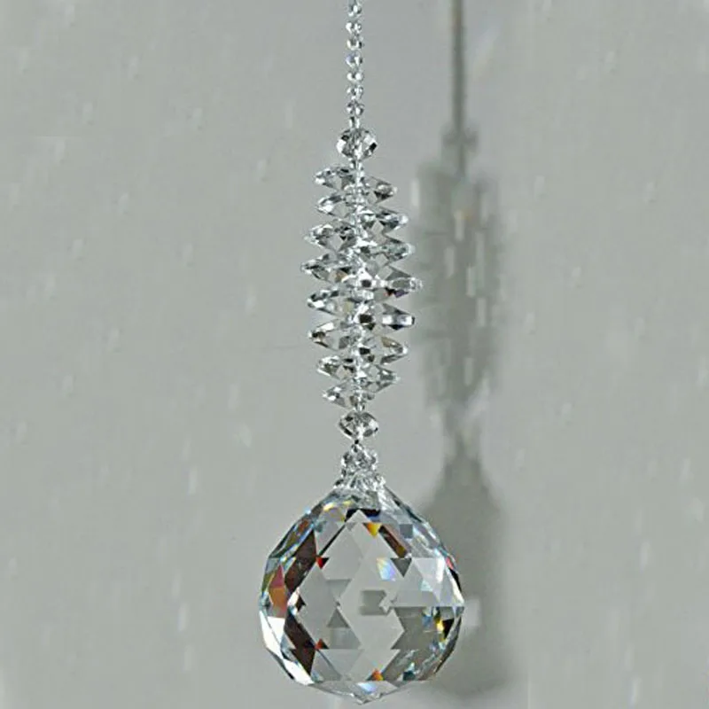 Colgante-de-Feng-Shui-con-bola-de-prisma-de-cristal-transparente-p ...