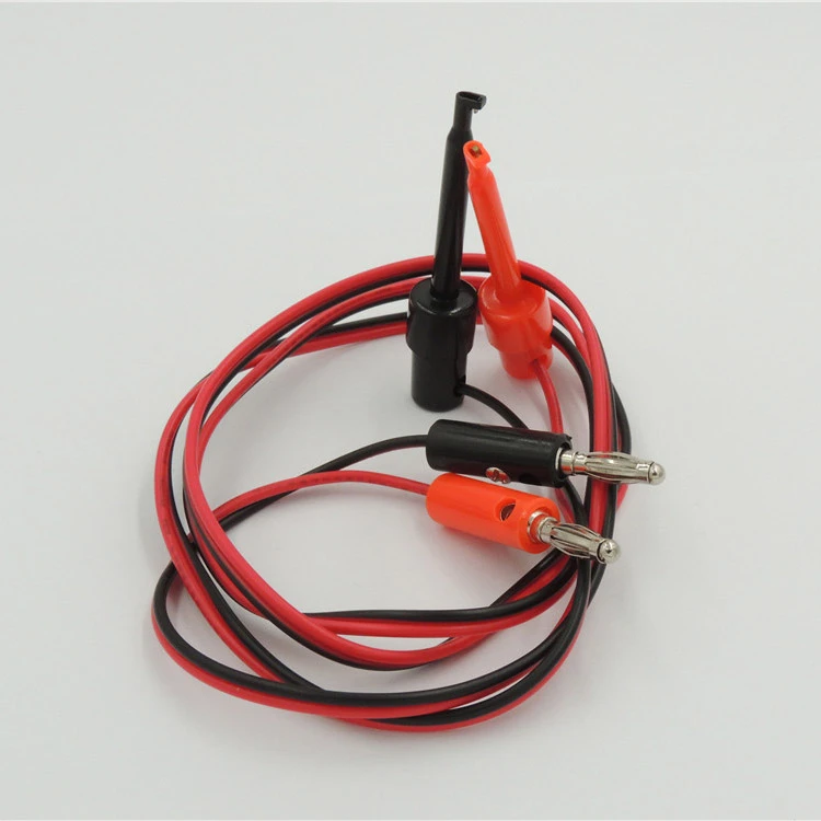 1Set Multimeter Test Hook Clips Probe to 4MM banana plug Leads for IC ...