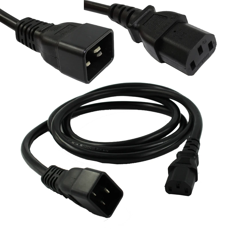 Iec 320 3 Pin C13 Female To C20 Male Plug Power Cord Converter Ac Power